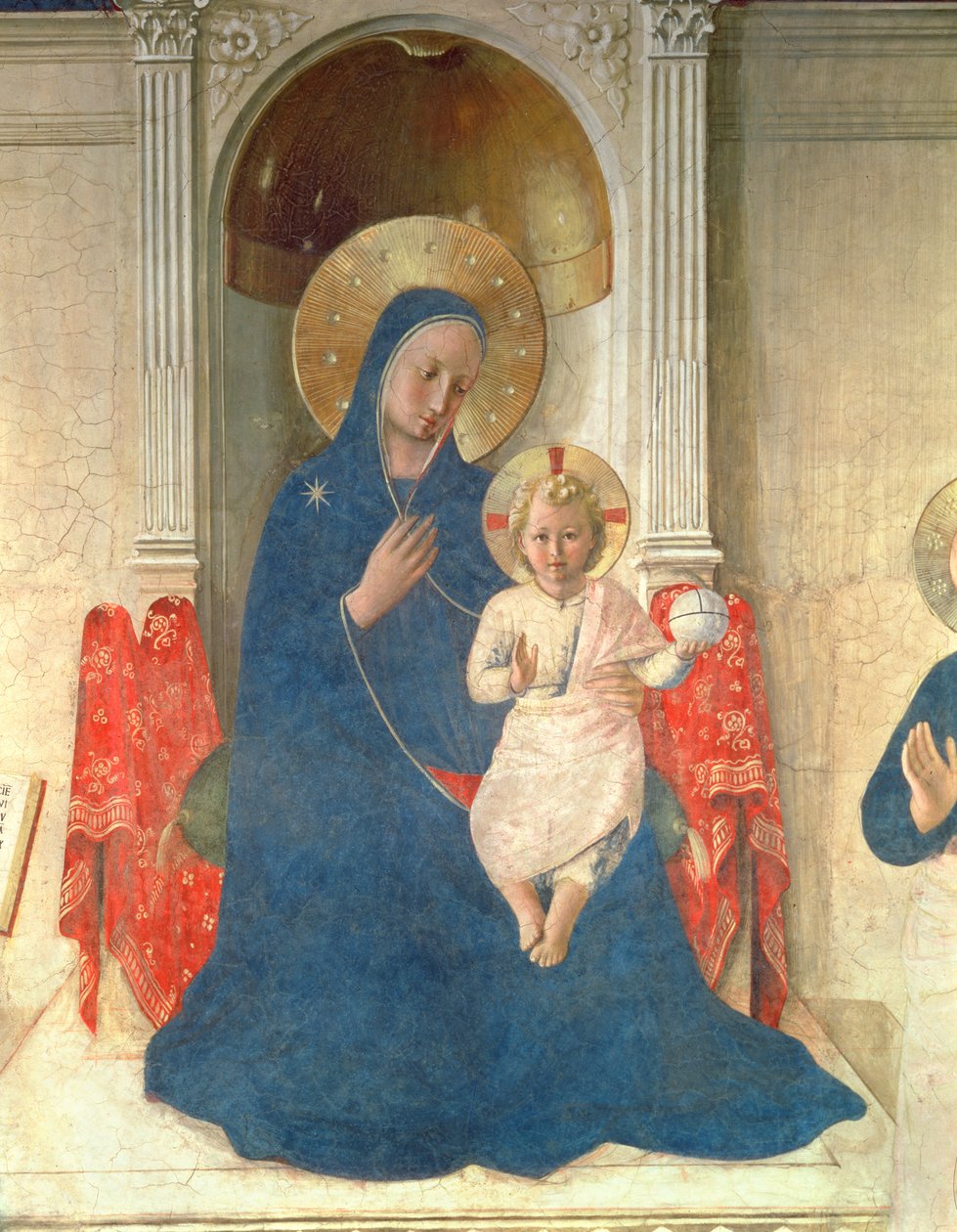 The Virgin and Child Enthroned (detail) by Fra Angelico
